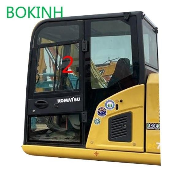 PC60-8 PC70-8 Left Tempered Excavator Cab Glass For Windshield ...